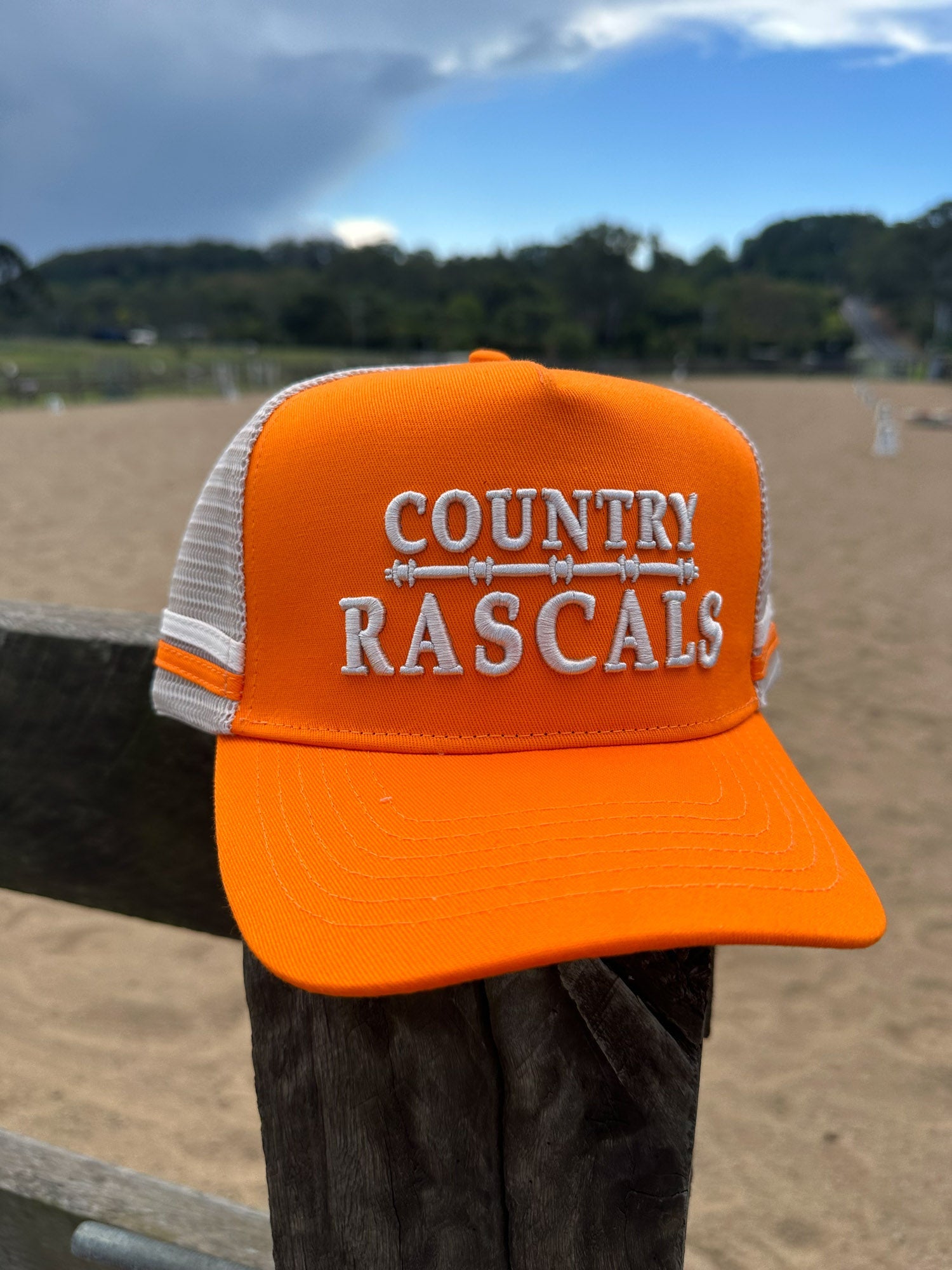 Trucker Cap | Branded Orange | Beige – The Country Rascals